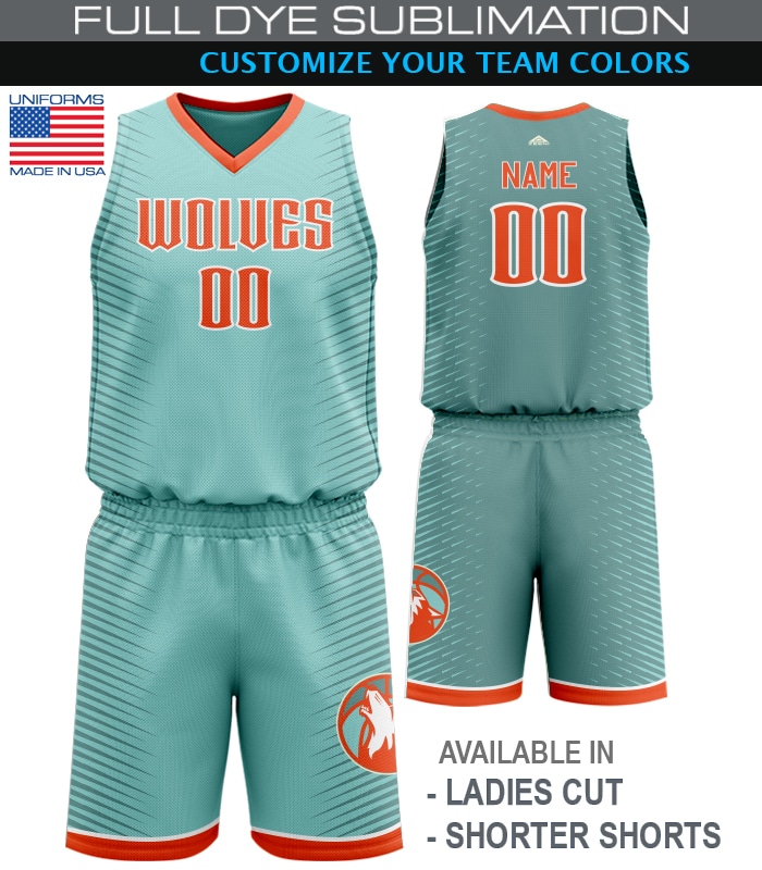 Z492 | Wolf Pack Dye Sublimated Basketball Set :: Youth & Adult